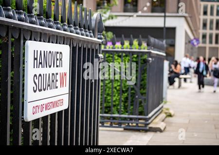 LONDON- JUNE 18, 2024: W1 Central London signs for Beak Street and ...