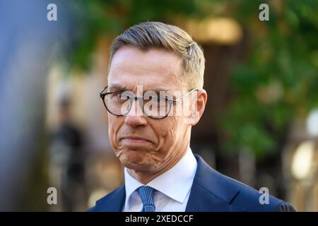 President of Finland Alexander Stubb during his joint press conference ...