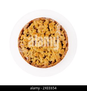 Homemade grated cake tart with lemon curd Stock Photo - Alamy