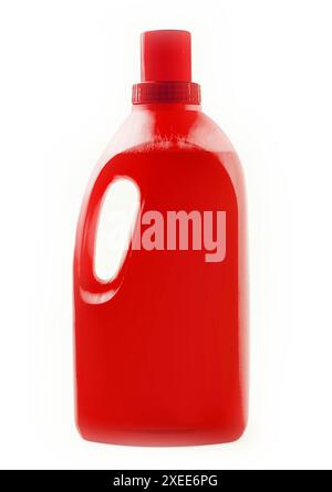 Red Detergent Bottle isolated on white background Stock Photo - Alamy