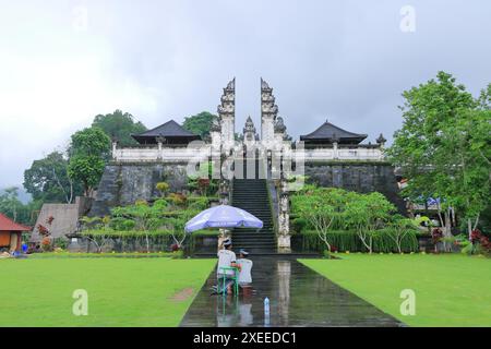 Bali in Indonesia - February 05 2024: heavy rain during the rainy ...