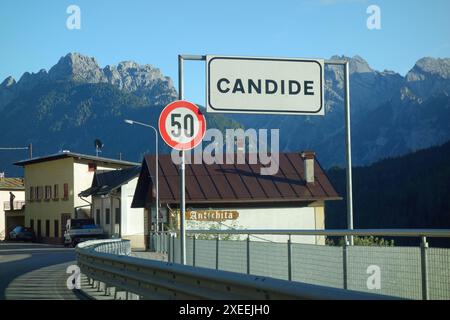 Candide place name sign Stock Photo - Alamy