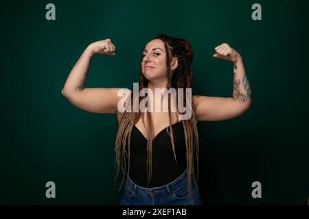 Woman With Dreadlocks Posing for a Picture Stock Photo - Alamy