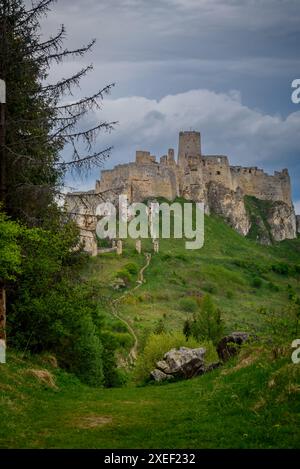 Scenic view on Spis Castle, UNESCO heritage in Slovakia ,old Europe ...