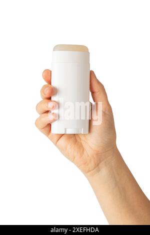 Female hand holding dry deodorant Stock Photo - Alamy