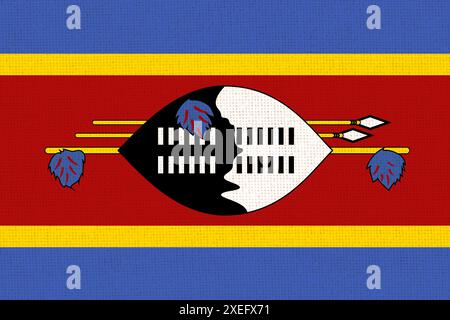 The national flag of Swaziland Eswatini Flag. Official colors and ...