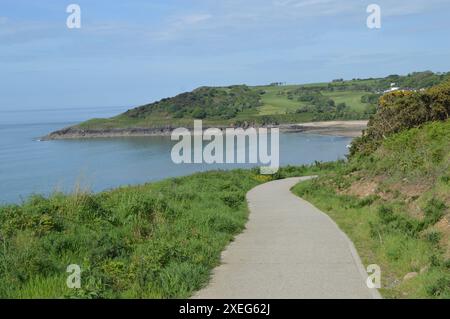 Langland Point seen from Rotherslade Bay. Mumbles, Swansea, Wales ...