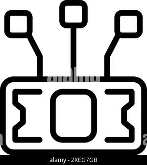 Control panel with buttons and a screen displaying data is being ...