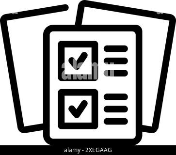 completed projects icon with outline Stock Vector Image & Art - Alamy