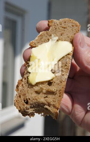 Organic farmhouse bread Stock Photo - Alamy