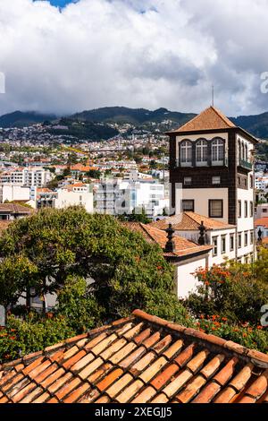 Rooftops townscape of Funchal, Madeira capitol, Portugal Island Stock ...