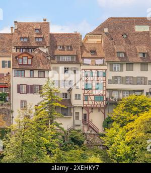 Switzerland, Basel, the left bank of the Rhine, the Minster or ...