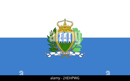 San Marino flag, vector illustration on a white background Stock Vector ...