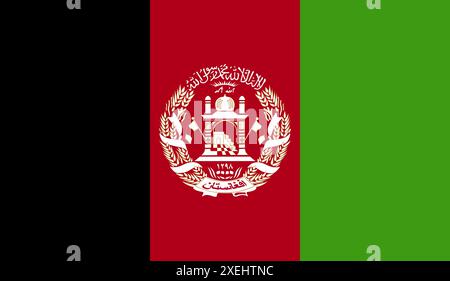 Afghanistan official national flag, vector illustration Stock Vector ...