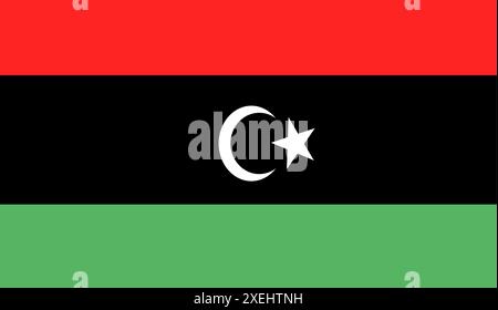Libya flag, vector illustration Stock Vector Image & Art - Alamy