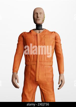 3d render of car crash dummy on isolated background Stock Photo - Alamy
