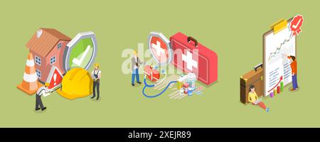 Illustration of a hse concept Stock Photo - Alamy