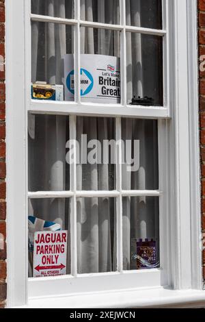 Windsor, UK. 27th June, 2024. A Reform UK poster is pictured in the ...