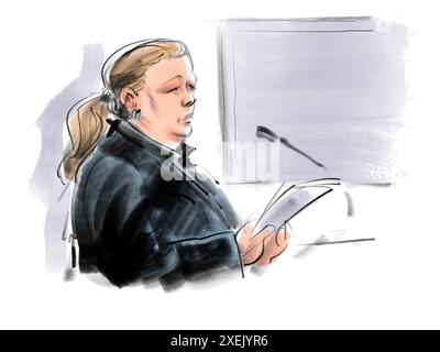 (FILE) Court drawing of the accused Philip Patrick Westh during the ...