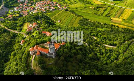 View of medieval castle Branik (Rihemberk) in Nova Gorica. Slovenia ...