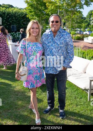 Larry Wohl and Leesa Rowland attends the Book Launch Party for Ann ...