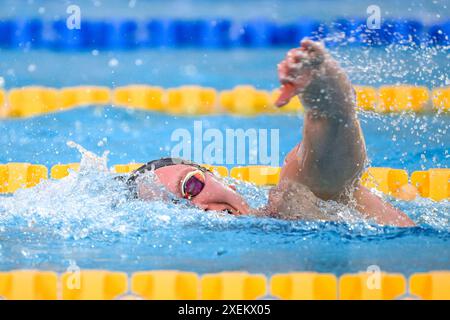 Isabel Gose of Germany competes in the women's 1500-meter freestyle ...
