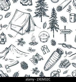 Outdoor tent pattern seamless vector repeat geometric for any web ...
