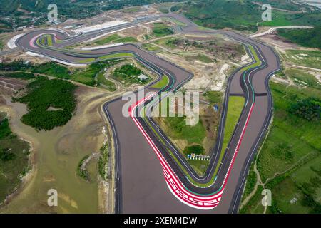 Aerial view of Mandalika International Street Circuit, Mandalika ...