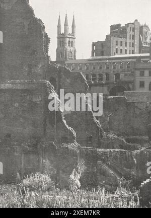 Bomb Damage, London - Shell of St. Nicholas Cole Abbey Stock Photo - Alamy