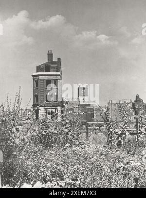 Bomb Damage, London - Shell of St. Nicholas Cole Abbey Stock Photo - Alamy