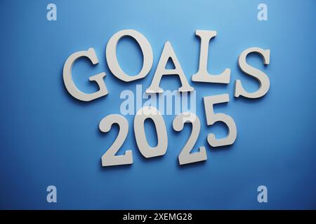 2025 goal text on letter board with brown background, New Year 2025 ...