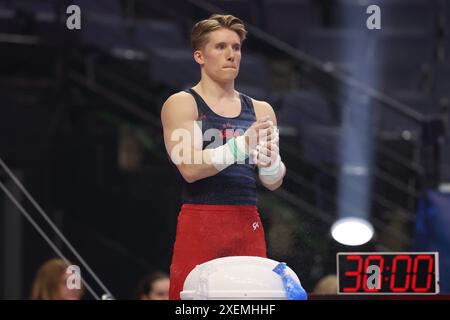 June 27, 2024: Gymnast Shane Wiskus during the 2024 U.S. Olympic Trials ...