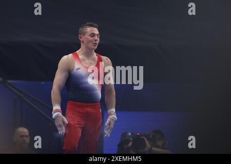 June 27, 2024: Gymnast Paul Juda during the 2024 U.S. Olympic Trials ...