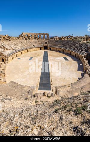 Uthina, Ben Arous, Tunisia. The Roman Amphitheater at the Uthina ...