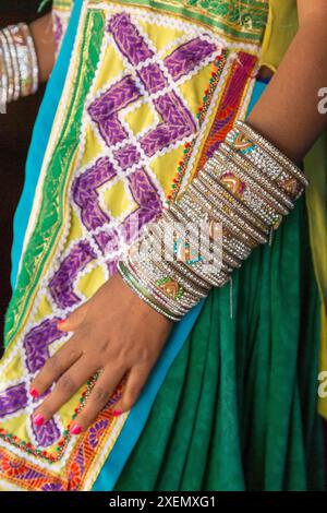 India, State of Gujarat, Bhuj, Kutch, Ludiya village. Meghwal Marwari ...