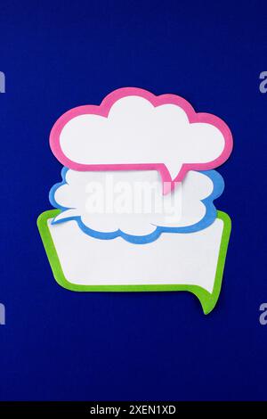 Comment bubbles with different shape and color Stock Photo - Alamy