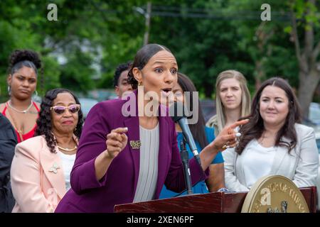 City Council President Mary Sheffield speaks during an election night ...