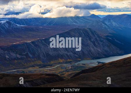 Aerial photos of the mountains surrounding Whitehorse, the capital of ...