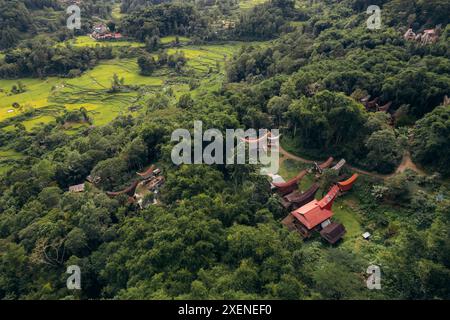 Tongkonan houses, traditional Torajan buildings, Tana Toraja is the ...