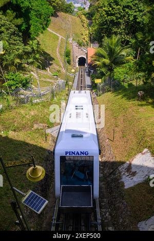 The Penang Hill Railway is a one section funicular railway which climbs ...