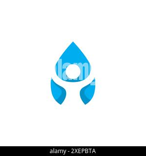 water drop logo, people health therapy symbol icon, drops natural ...