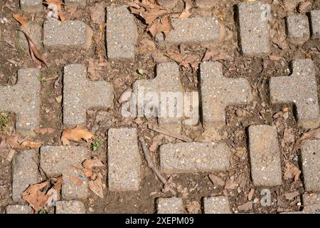 interlocking concrete block pavement texture Stock Photo - Alamy