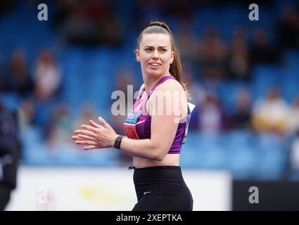 Bekah Walton in the Women’s Javelin Final during day two of the Muller ...