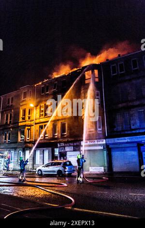 Well Street Paisley West end Fire Renfrewshire July 29th 2024 Stock ...