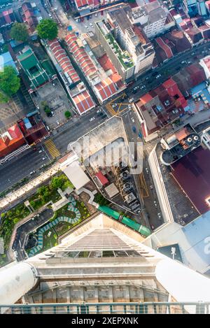 Looking straight down from atop George Town's tallest building,the ...
