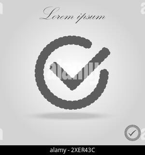 Chek, ok, yes icon approved vector illustration. Check mark icon on ...