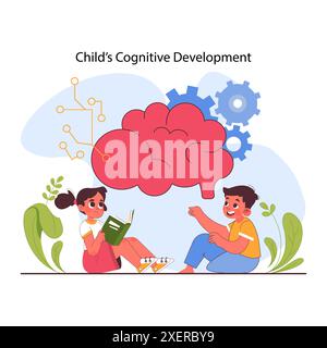 Child cognitive development. Process of kids intelligence, creativity ...
