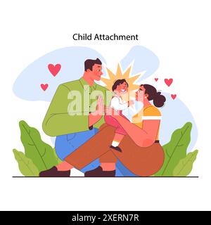 Attachment theory. Secure attachment style in parents and kid ...