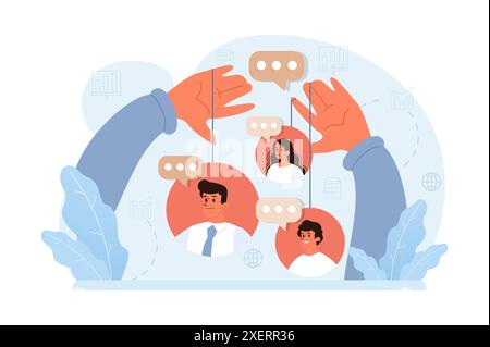 Mental manipulation, string attached with brain illustration Stock ...