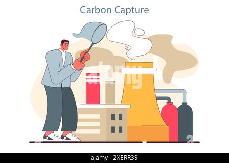 Carbon dioxide footprint pollution research. Tiny people measure big ...